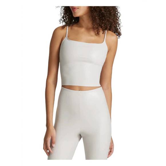 Commando | Tops | New Commando Faux Leather Cami Crop Top In Porcelain ...